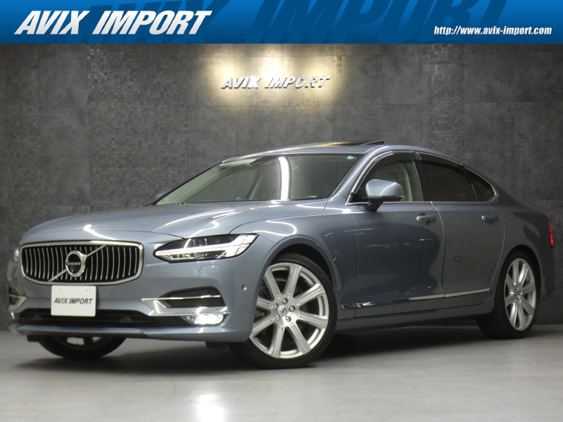 ボルボ S90 S90 T6 AWD ｲﾝｽｸﾘﾌﾟｼｮﾝ 禁煙 ﾍﾞｰｼﾞｭ革 ｶﾞﾗｽSR Bowers&Wilkins CitySafety ACC HUD 全周C 9ｲﾝﾁﾀｯﾁ ...